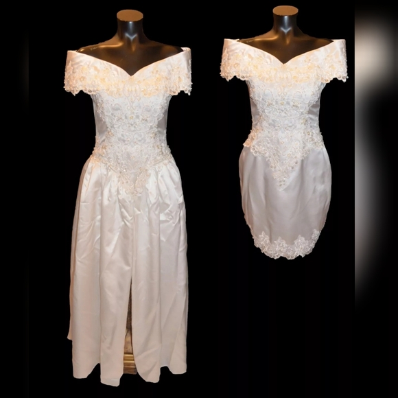 Bridal Originals | Dresses | Bridal Originals Vintage 8s White Satin ...